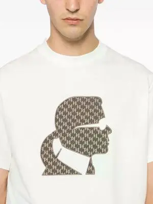Karl Lagerfeld Logo-embroidered T-shirt