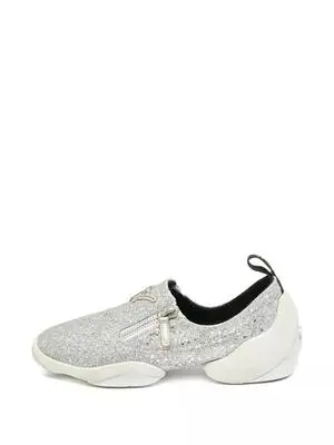 GIUSEPPE ZANOTTI Tone Glitter Low-top Sneakers - Silver
