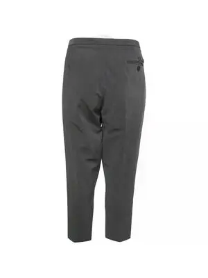 Prada Wool Pleated Cropped Trousers