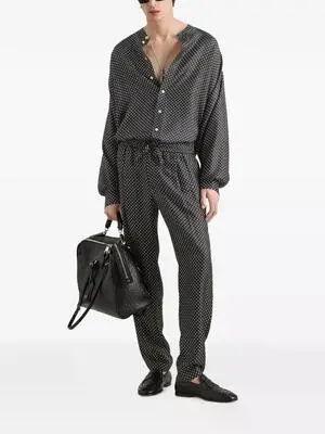 Dolce & Gabbana Polka Dot Silk Twill Trousers