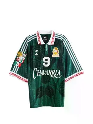Adidas X Willy Chavarria Rose Print Polo Shirt - Green