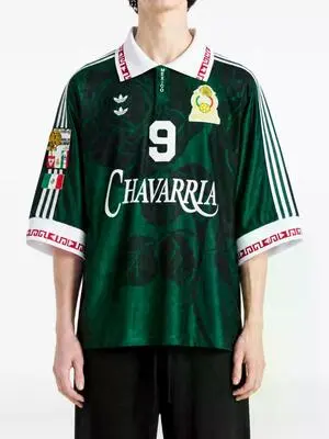 Adidas X Willy Chavarria Rose Print Polo Shirt