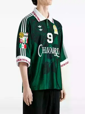 Adidas X Willy Chavarria Rose Print Polo Shirt