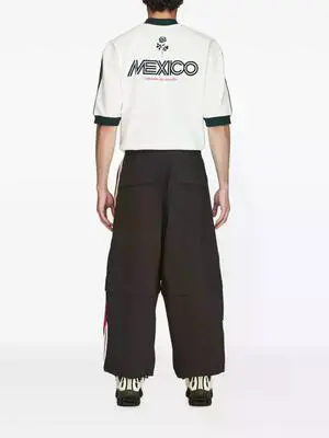 Adidas Oversized Track Pants With Signature 3-stripe Detailing - Black