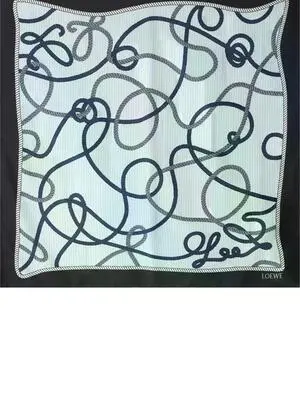 Loewe Rope-print Silk Scarf