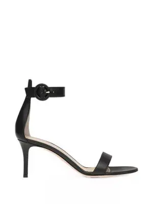 GIANVITO ROSSI Portofino Leather Sandals - Black