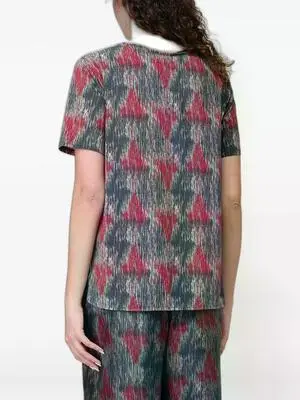 Max Mara Abstract Print Short Sleeve Top