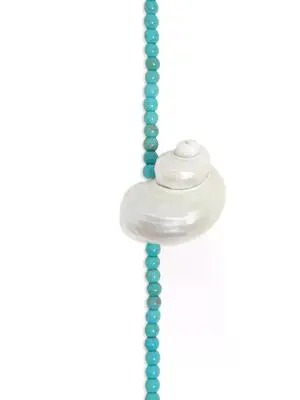 Bimba Y Lola Beaded Shell Pendant Necklace