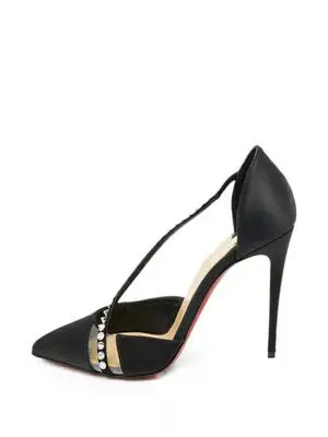 CHRISTIAN LOUBOUTIN Krystal Cross D'orsay Pumps - Black