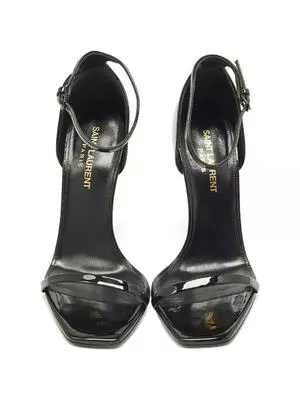 Saint Laurent Opyum Ankle Strap Sandals - Black