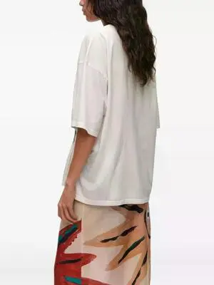 Bimba Y Lola Sun Print Fringed Wrap Midi Skirt - Neutrals