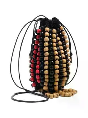 Bimba Y Lola Beaded Crochet Bucket Bag