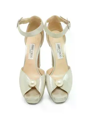 JIMMY CHOO Embellished Block Heel Sandals