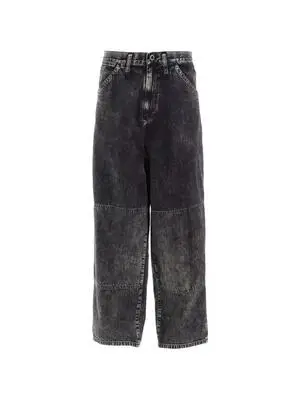 Y’s Faded-effect Panelled Denim Jeans