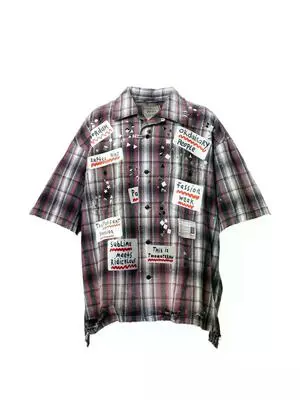 Mihara Yasuhiro Sticker-patch Studded Shirt