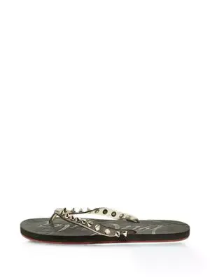 CHRISTIAN LOUBOUTIN Loubi Flip Embellished Flip Flops