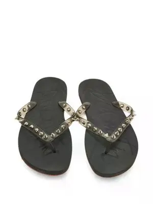CHRISTIAN LOUBOUTIN Loubi Flip Embellished Flip Flops