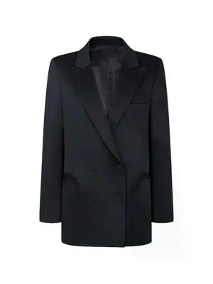 BLAZÉ MILANO Double-breasted Peak-lapel Wool Blazer - Blue