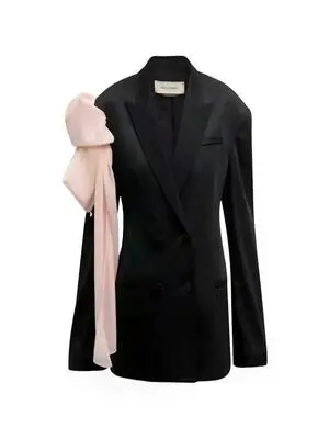 Hellessy Didier Bow-detail Double-breasted Blazer - Black