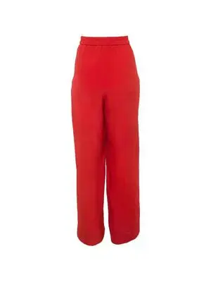 Stella McCartney Silk Wide-leg Trousers - Red