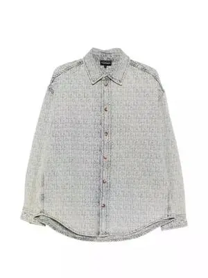 Emporio Armani Monogram-pattern Buttoned Shirt