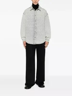 Emporio Armani Monogram-pattern Buttoned Shirt