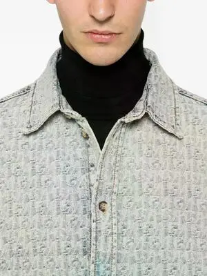 Emporio Armani Monogram-pattern Buttoned Shirt