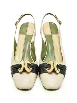 Gucci Half Moon Slingback Pumps - Neutrals
