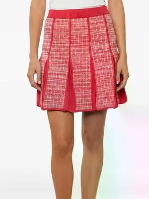 Elisabetta Franchi Lurex Knit Paneled Mini Skirt