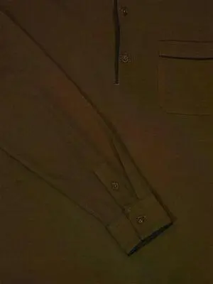 TOM FORD Contrast-piping Long-sleeve Polo Shirt