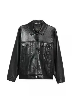 ANINE BING Leather Buttoned Jacket