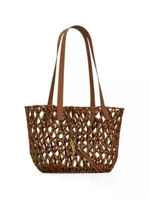 Saint Laurent Small Beaded Cage Leather Tote Bag