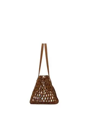 Saint Laurent Small Beaded Cage Leather Tote Bag
