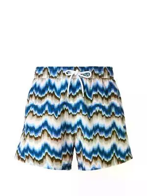 Missoni Zigzag Print Swim Shorts - Blue