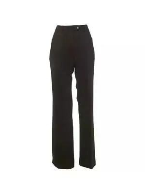 Moschino Tailored Straight-leg Crepe Trousers - Black