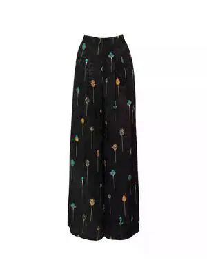 Agua Bendita Ornament Print Palazzo Pants