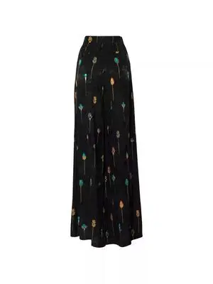 Agua Bendita Ornament Print Palazzo Pants