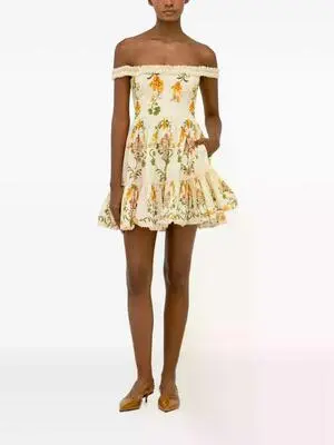 Agua Bendita Boreal Cordillera" Mini Dress - Neutrals