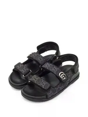 Gucci Double G Slingback Sandals - Black