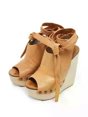 Chloé Tie-fastening Wedge Sandals