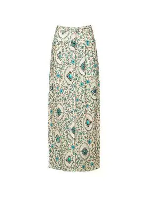 Agua Bendita Coralina Floral-print Pareo - Neutrals