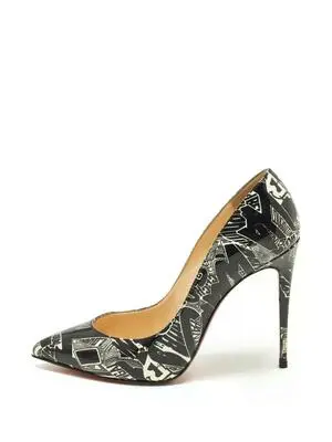 CHRISTIAN LOUBOUTIN Pigalle Follies Printed Pumps - Black