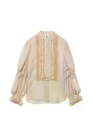 Noir Kei Ninomiya Ruffled Jabot Collar Blouse - Neutrals