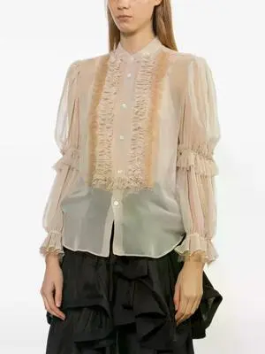 Noir Kei Ninomiya Ruffled Jabot Collar Blouse