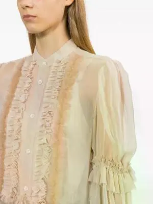 Noir Kei Ninomiya Ruffled Jabot Collar Blouse