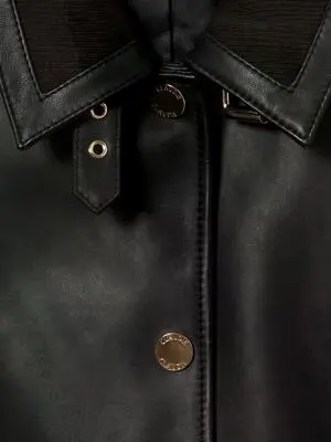 Claudie Pierlot Lambskin Leather Bomber Jacket