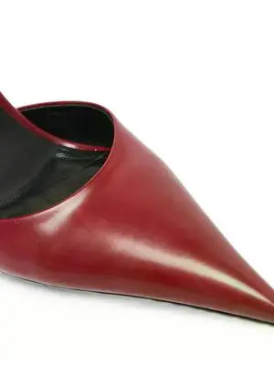 Versace Burgundy Leather Stiletto Pumps