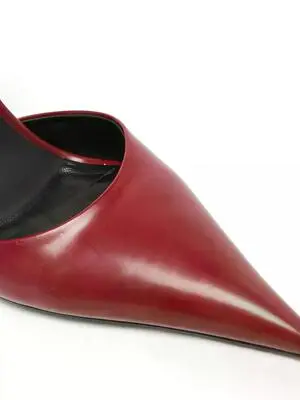 Versace Burgundy Leather Stiletto Pumps