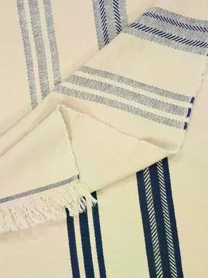 LIBECO Indigo Stripe Linen Tablecloth