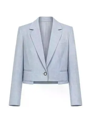 WE-AR4 The Bar Cropped Blazer - Blue